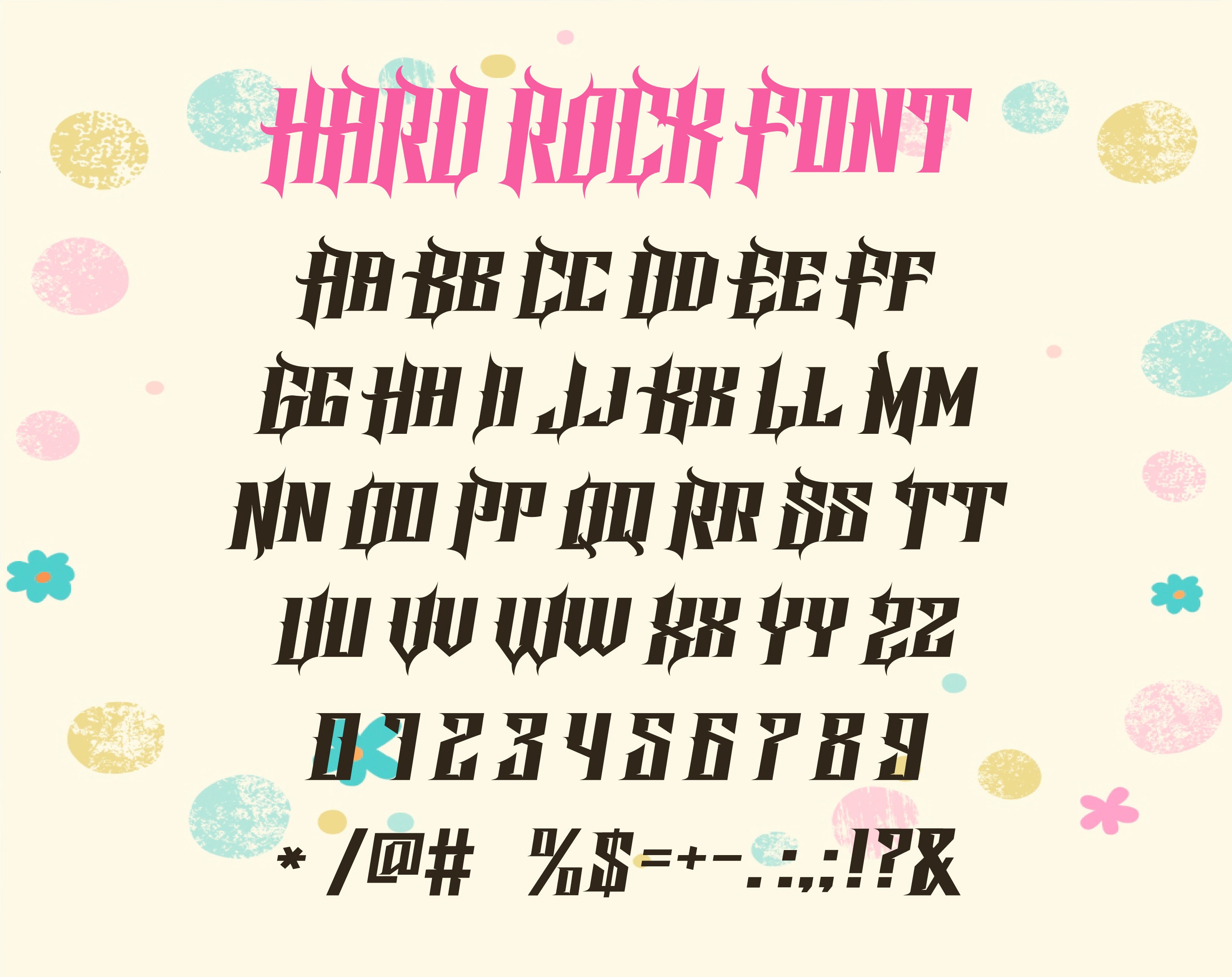 Hardrock font Hard rock font otf Rock font Heavy metal font | Etsy