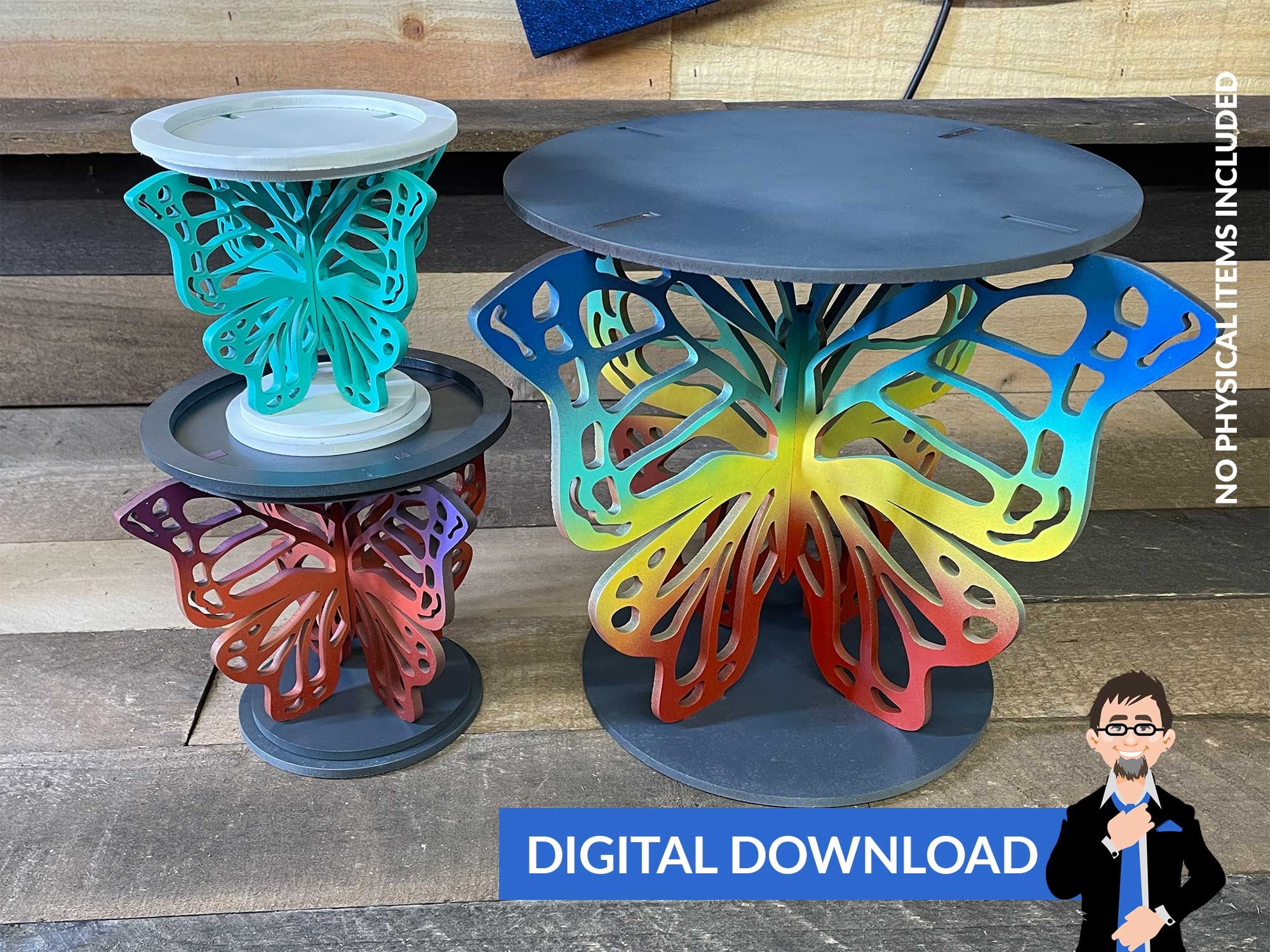 Butterfly Stands Ai Pdf Svg Dxf Instant Download no - Etsy Australia
