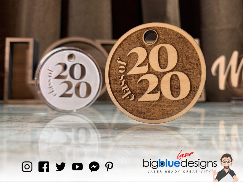Class of 2020 Keychains or Hangers SVG Laser Cut File - Etsy