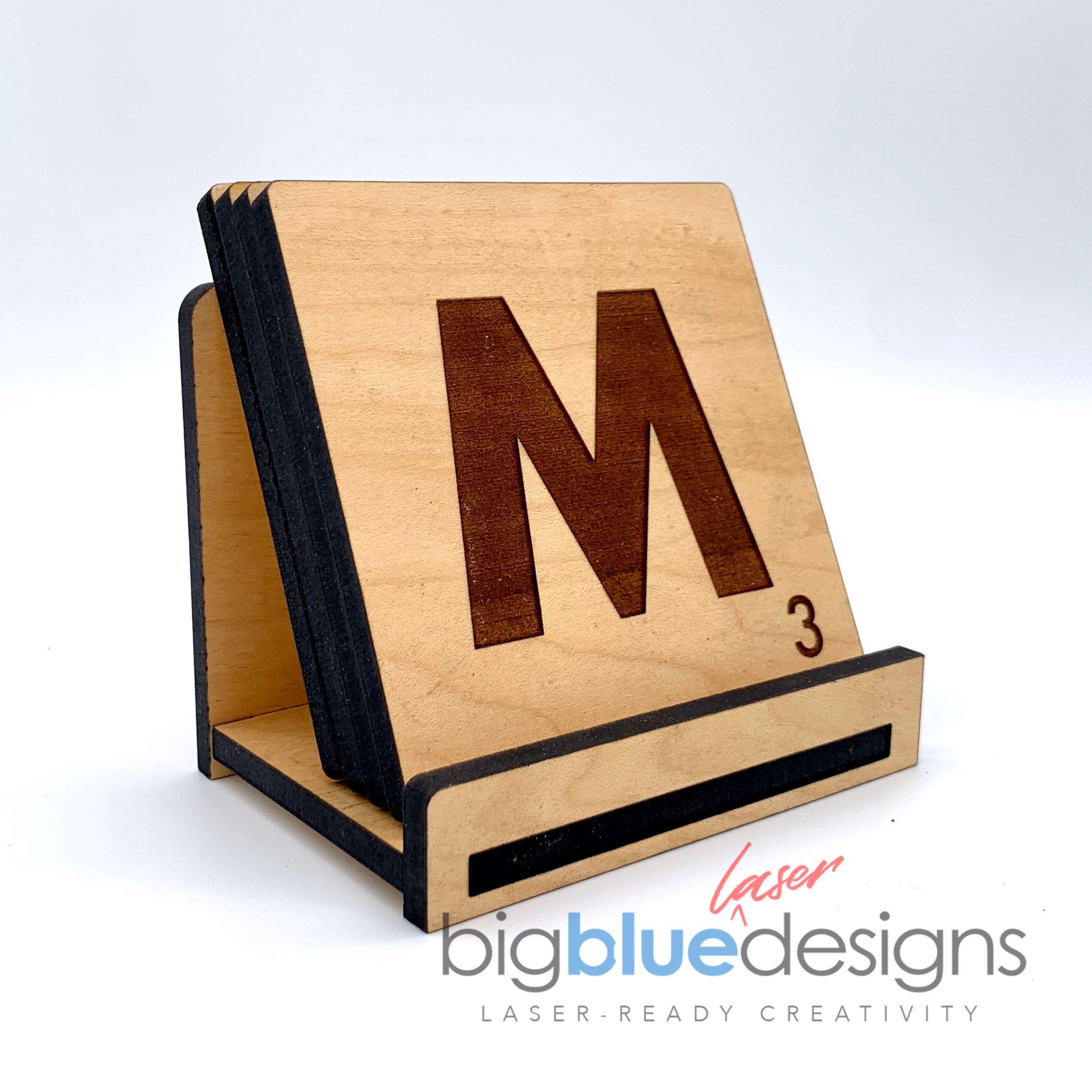 Scrabble Coaster Set Laser Cut Files PDF SVG DXF Ai Files | Etsy