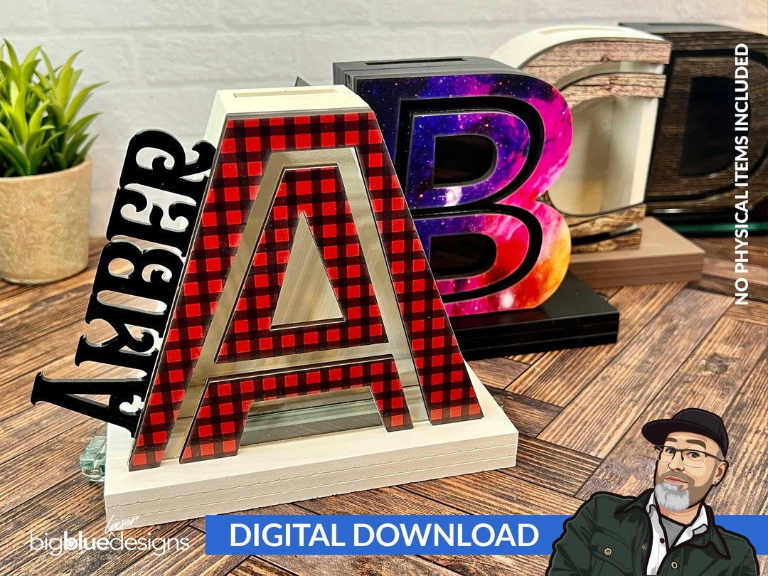 Letter Bank Set V2 With Sliding Door (26 Letters A-Z) - Ai, SVG, PDF ...
