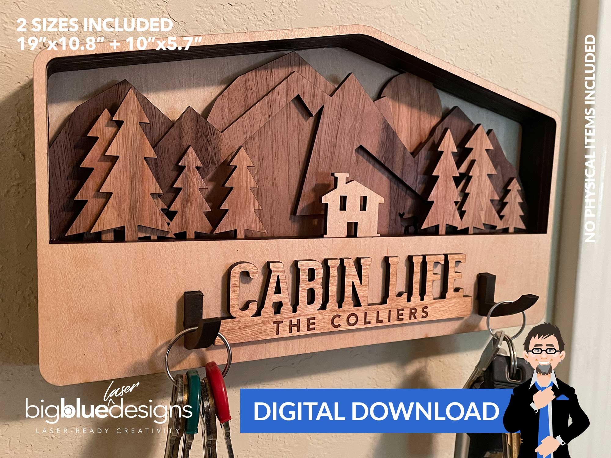 Layered Cabin Scene Ai Pdf Svg Dxf Instant Download - Etsy