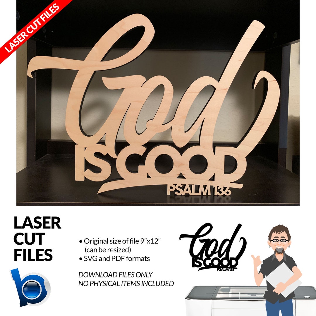 God is Good Cut Out Sign -- Pdf+svg Laser Cut Files -- INSTANT DOWNLOAD ...