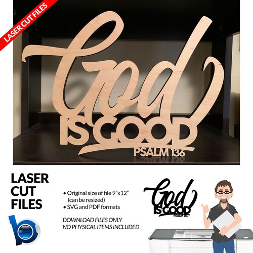 God is Good Cut Out Sign Pdfsvg Laser Cut Files INSTANT | Etsy