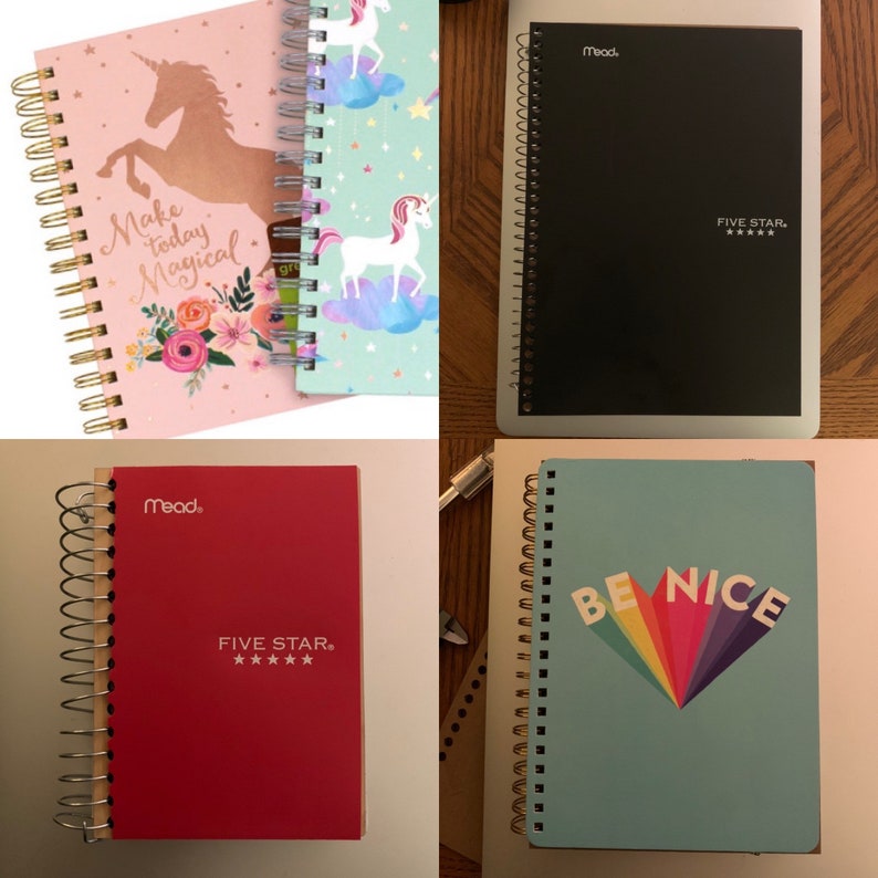 Spiral Notebook Cover Templates 4 SVGPDF Laser Cut File | Etsy