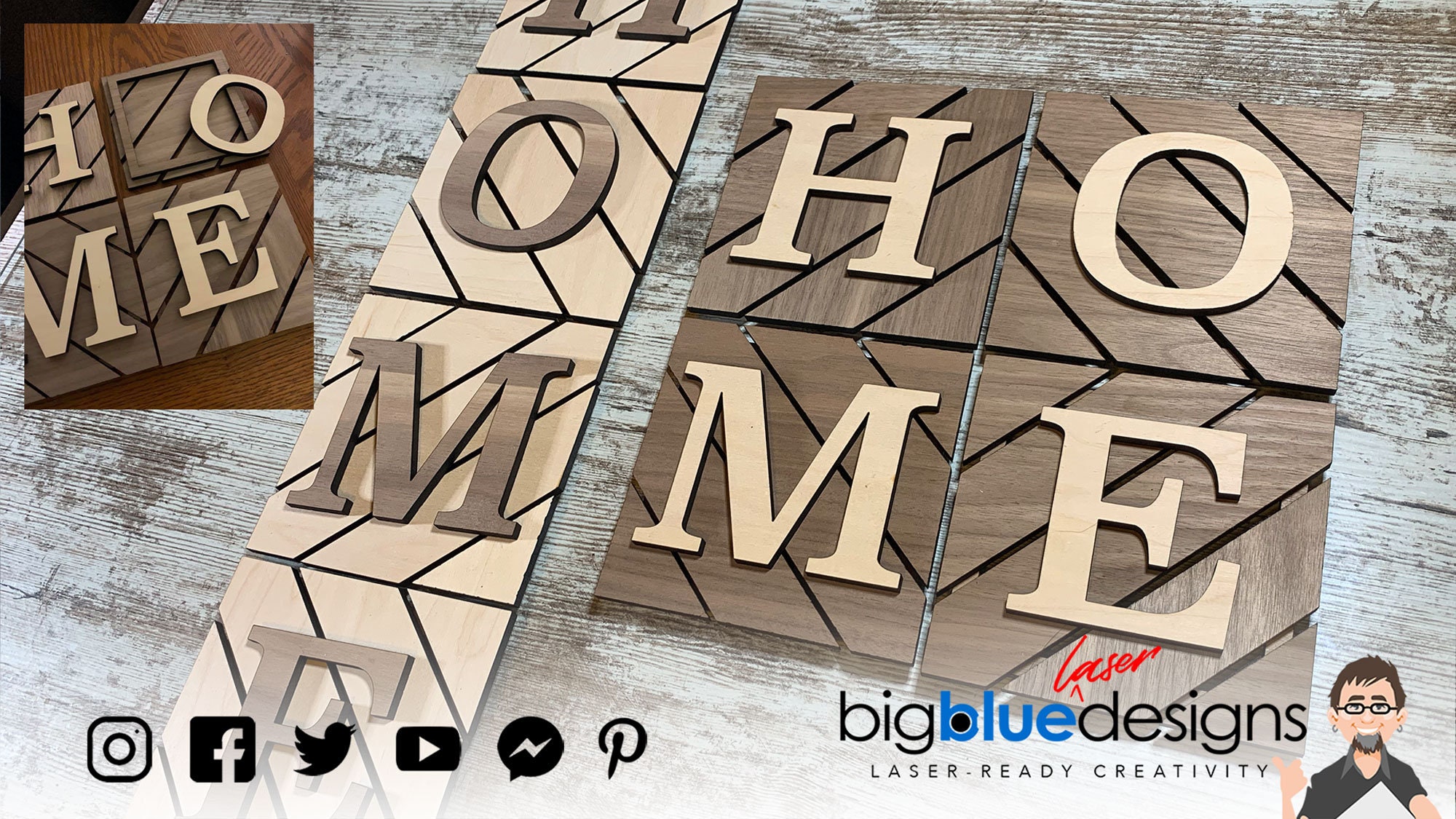 Home Tiled Sign Svg Pdf Laser Cut File INSTANT DOWNLOAD | Etsy