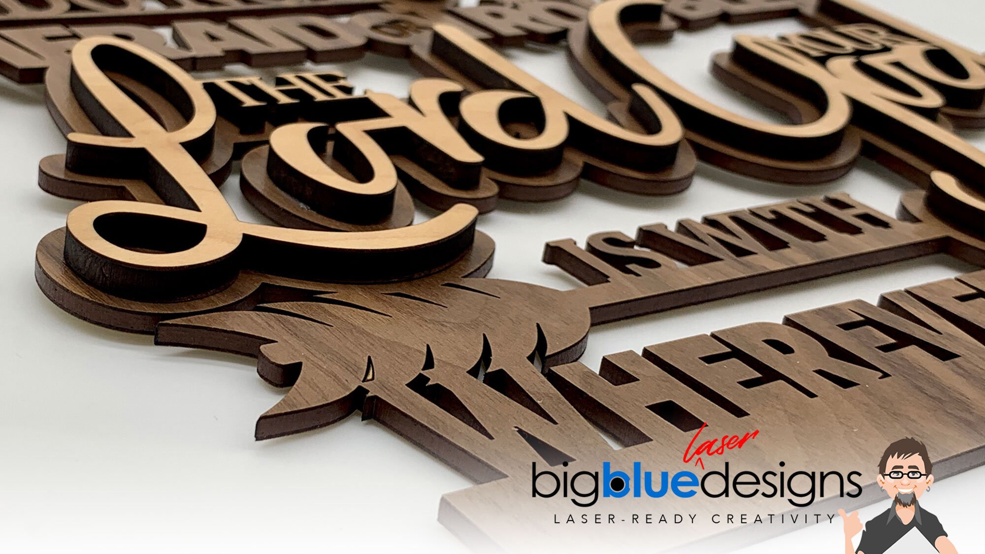 Layered Bible Verse Sign - Joshua 1:9 - Svg+pdf+eps+dxf Laser Cut Files ...