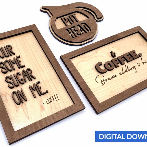 Coffee Laser Svg - Etsy