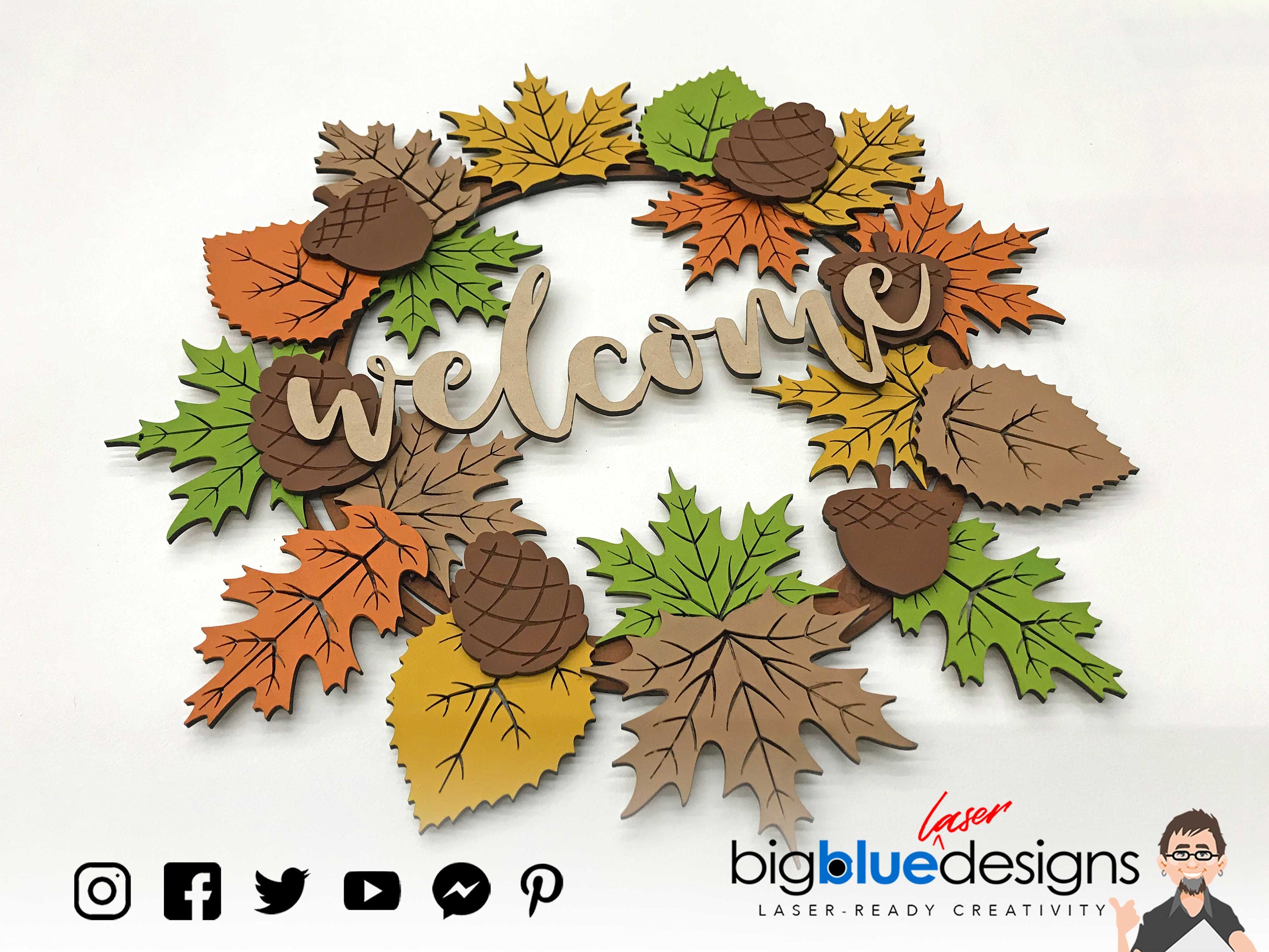 Autumn Wreath SVG Laser Cut File INSTANT DOWNLOAD | Etsy Canada