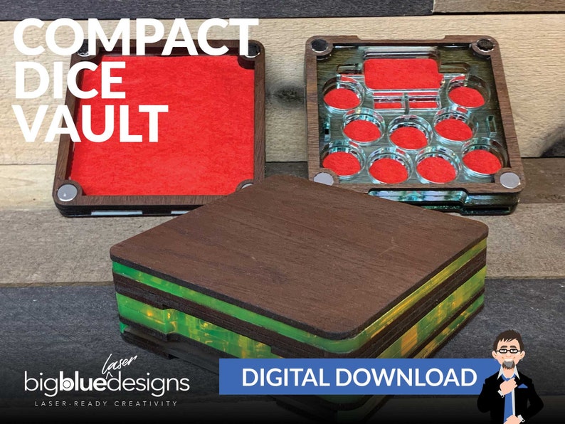 Compact Dice Vault for Role Playing + Tabletop Gaming - Ai, SVG, PDF ...