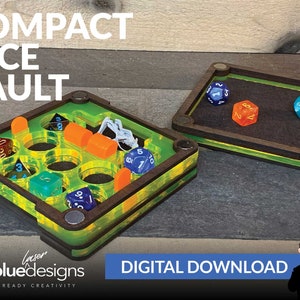 Compact Dice Vault for Role Playing + Tabletop Gaming - Ai, SVG, PDF ...