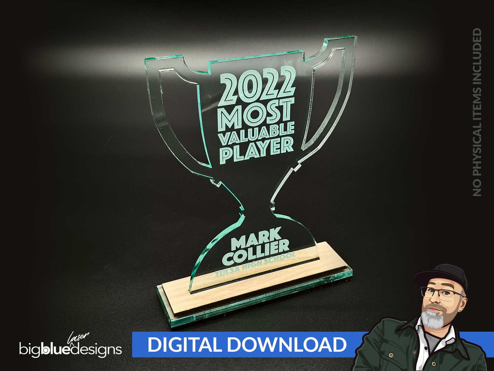 Trophy Award With Layered Base Ai, Svg, Pdf Cut File Instant Download ...