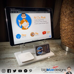 Tablet + Square Reader + Business Card Holder - SVG Laser Cut File ...