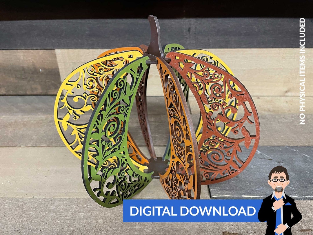 Decorative Pumpkin - Ai + Pdf + Svg + Dxf - Instant Download (no ...