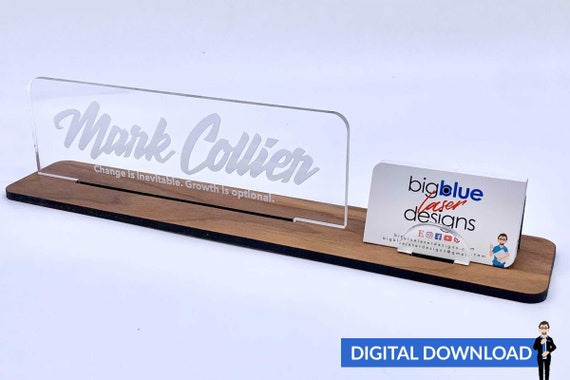 Desk Name Plate PDfSVG Laser Cut Files INSTANT DOWNLOAD | Etsy