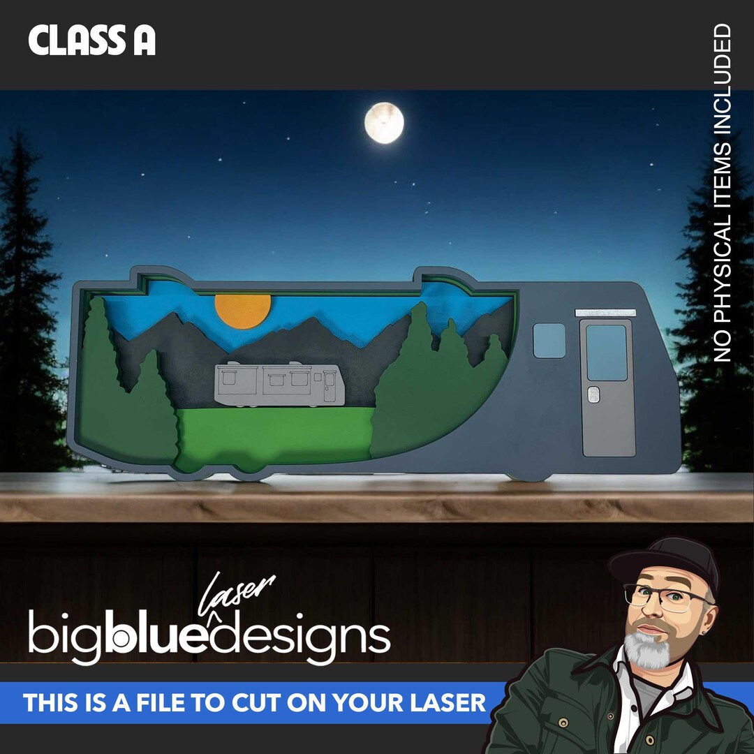 Layered Trailer Scene class A Ai, Svg, Pdf, Dxf Formats No Physical ...