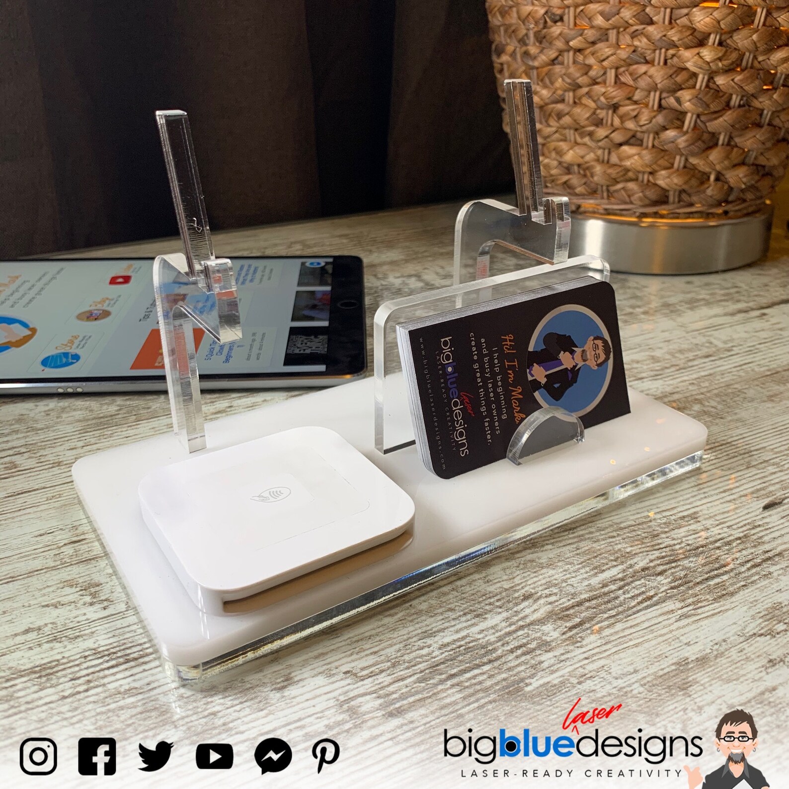 Tablet Square Reader Business Card Holder SVG Laser Cut File INSTANT ...