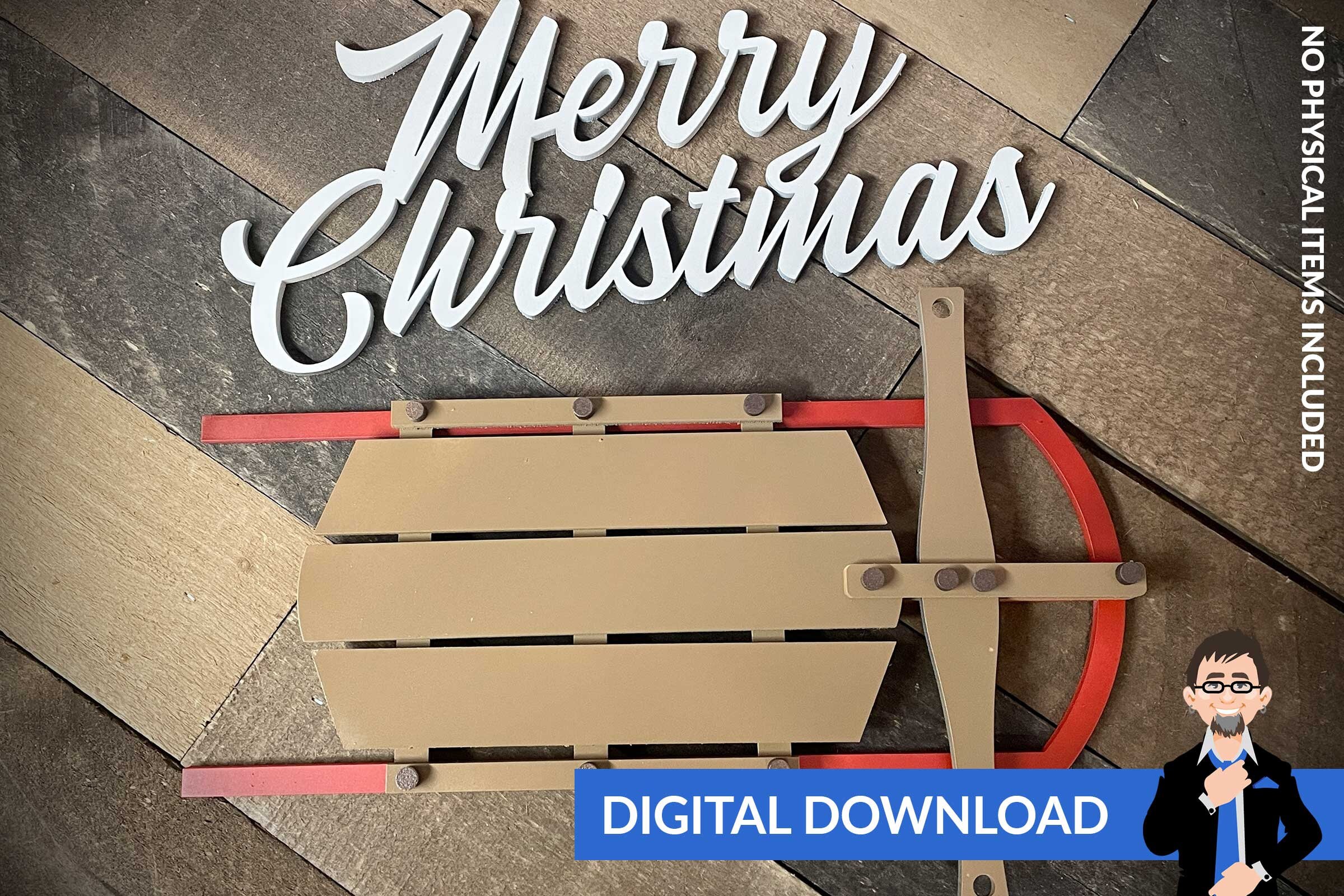 Old Fashioned Sled - Ai + Pdf + Svg + Dxf - Instant Download (no ...
