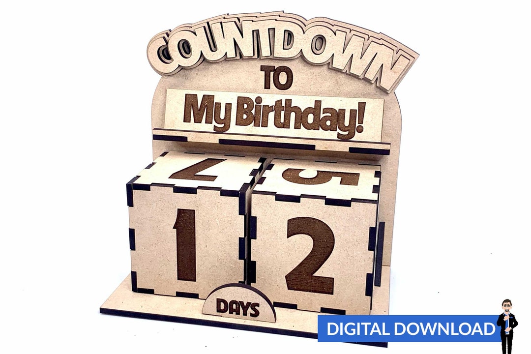 Cube Countdown - Svg Dxf Ai Pdf Laser-ready Cut File - INSTANT DOWNLOAD ...