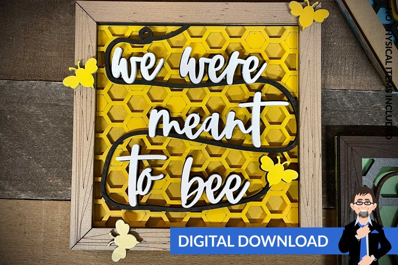 Bee Themed 8 Inch Sign Set 7 Sign Designs Ai Pdf Svg - Etsy