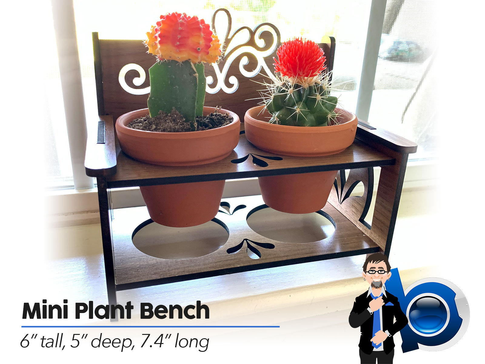 Mini Plant Bench for Window Sill SVG Laser Cut File 6 | Etsy