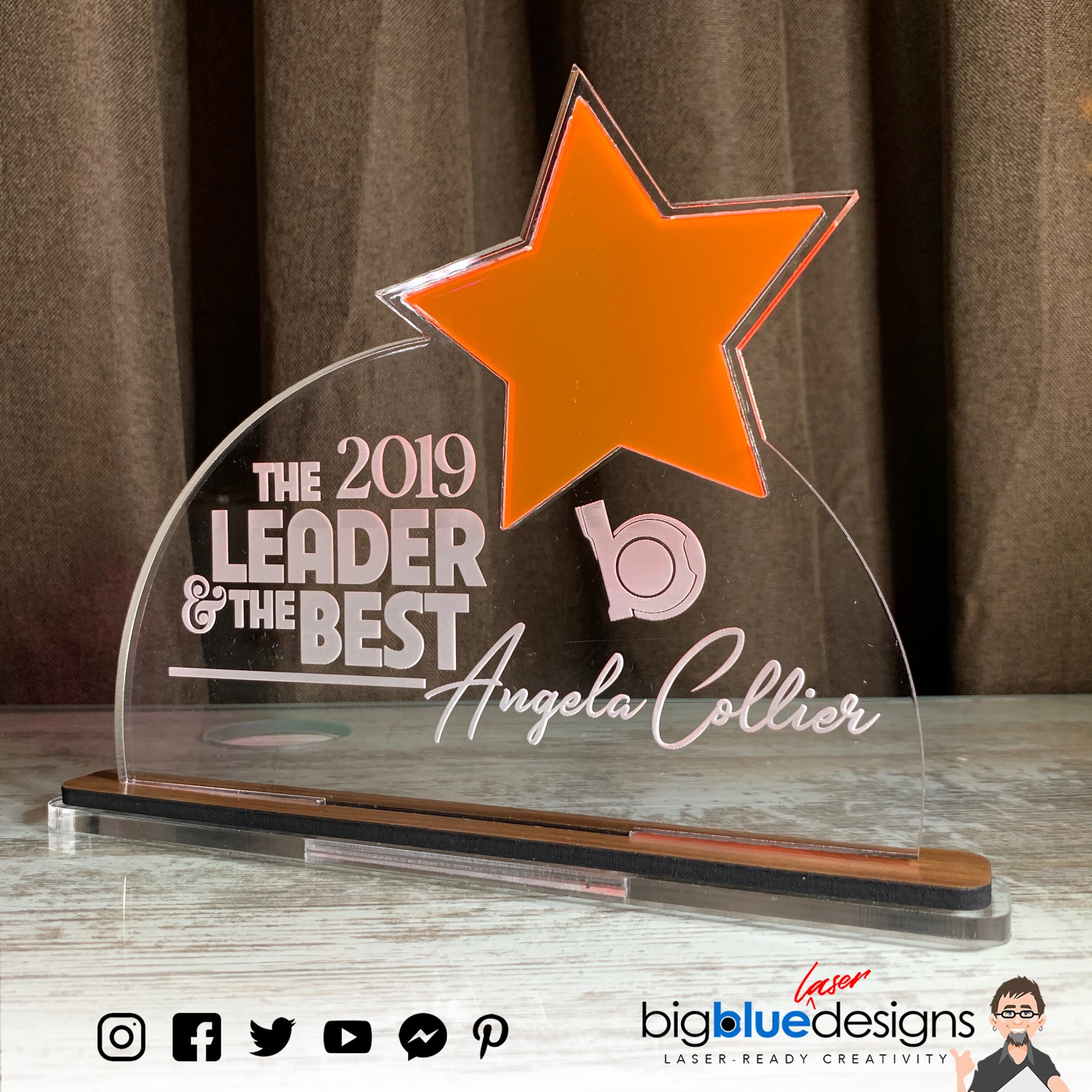 Set of 6 Award Shapes With Bases SVG Laser Cut File | Etsy