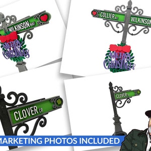 Old School Street Sign With Interchangeable Signs - Ai, SVG, PDF, DXF ...