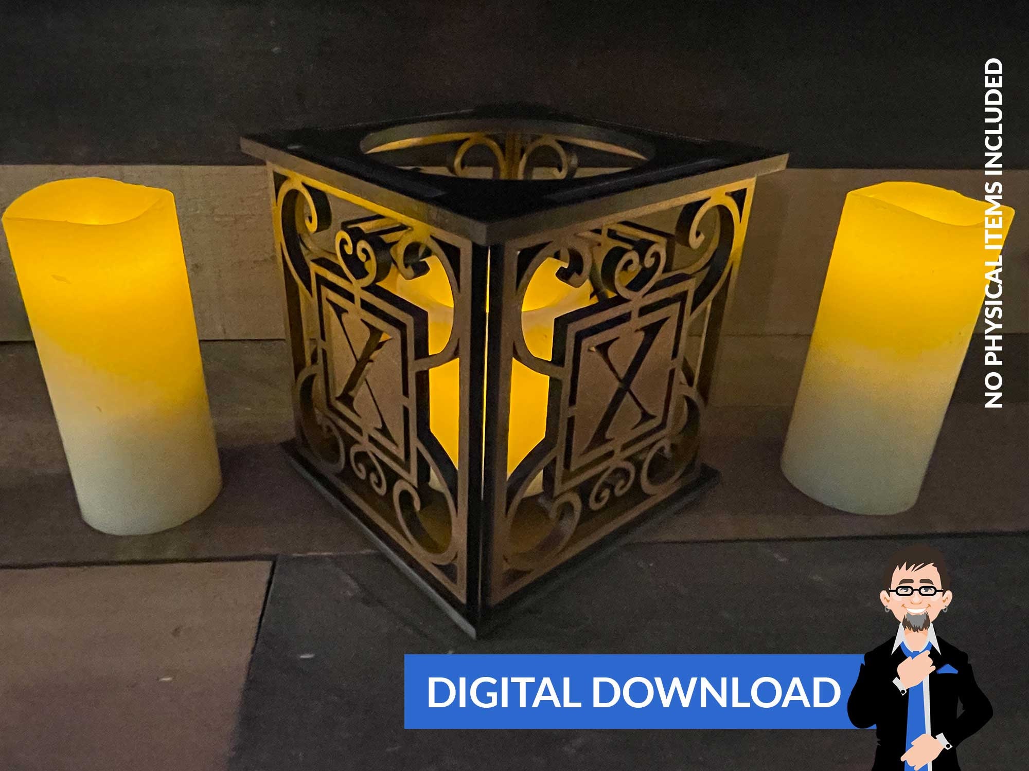 Monogram Lantern Set (all 26 Letters!) - Ai + Pdf + Svg + Dxf - Instant ...