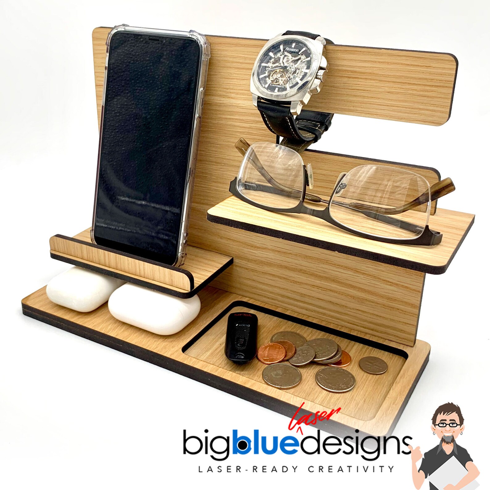 Nightstand Organizer Caddy - Svg Laser-ready Cut Files - INSTANT ...