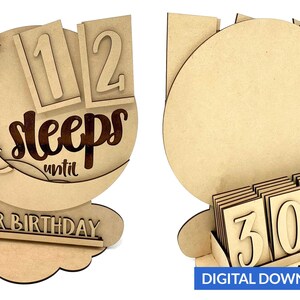 Sleeps Until Countdown - Svg Laser-ready Cut Files - INSTANT DOWNLOAD ...