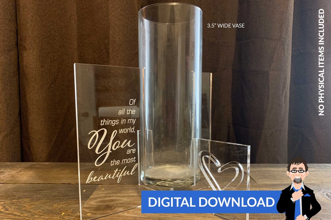 Rectangle Vase Display 3 Sizes Ai SVG PDF DXF Digital - Etsy