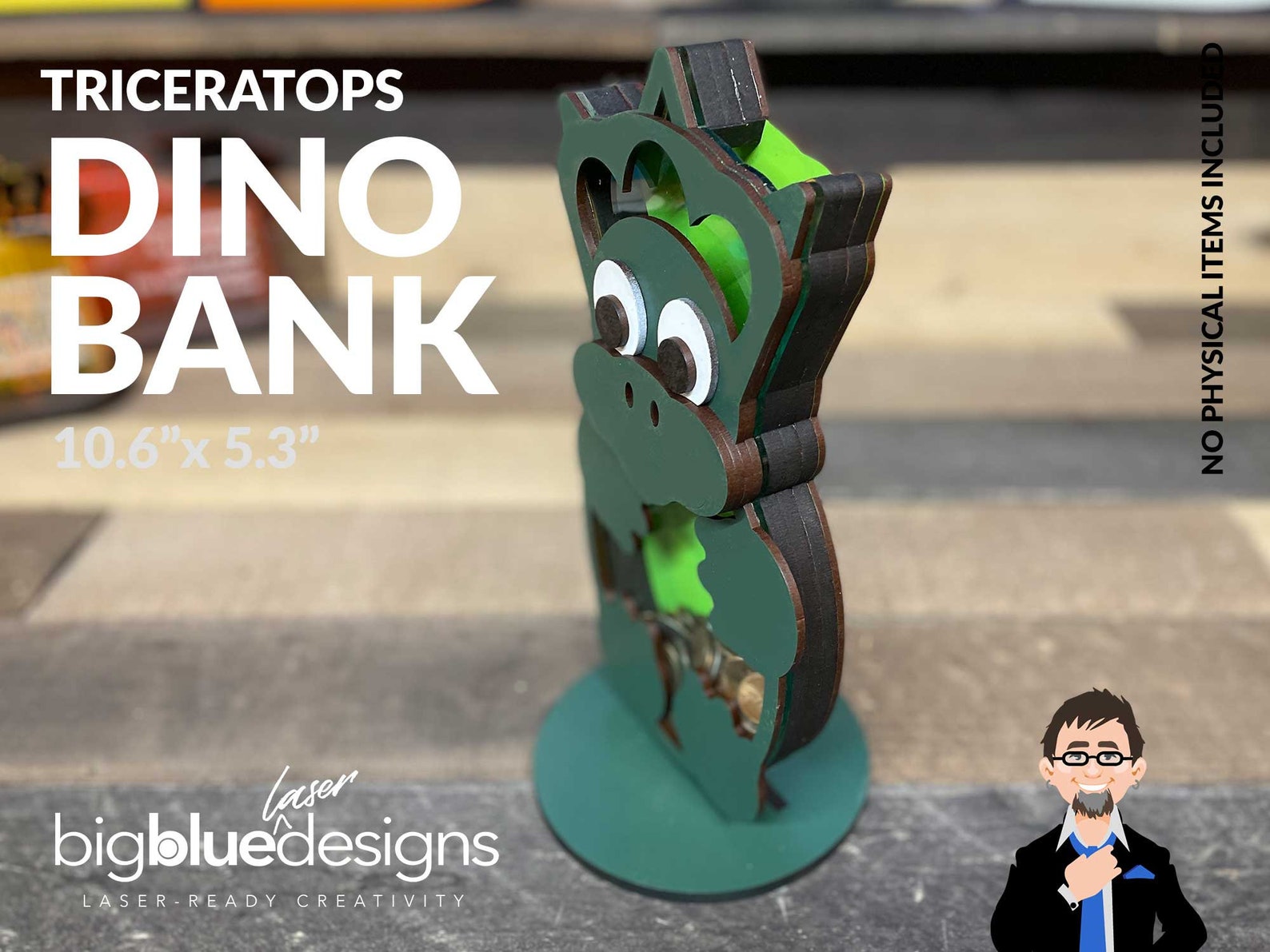 Dino Bank - Ai + Pdf + Svg + Dxf - Instant Download (no Physical Items ...