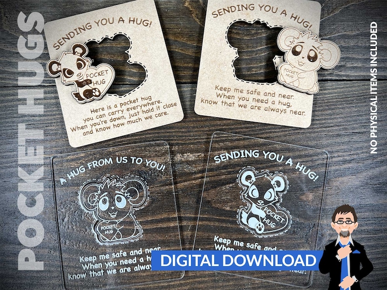 Pocket Hugs Ai SVG PDF Cut File Instant Download No - Etsy