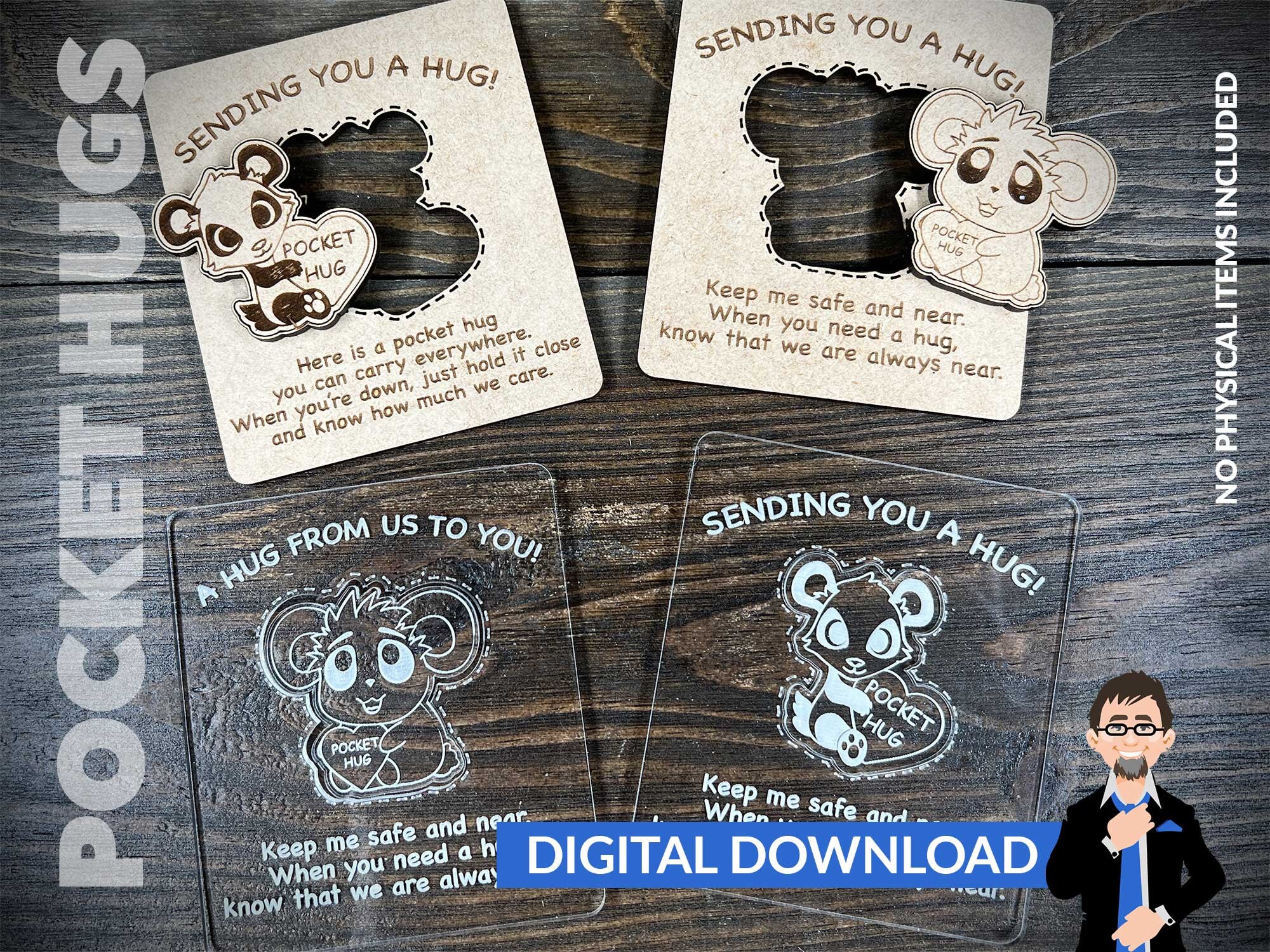 Pocket Hugs Ai SVG PDF Cut File Instant Download No - Etsy Australia