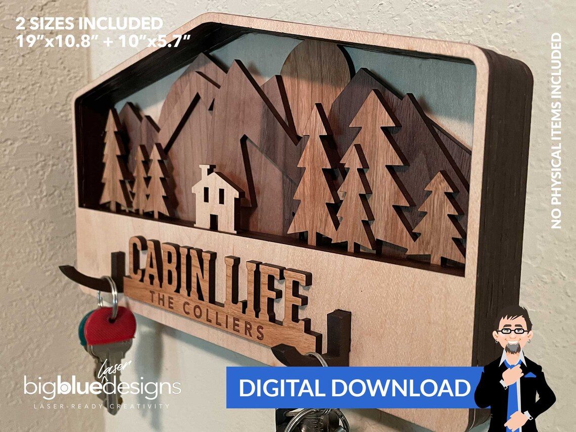 Layered Cabin Scene Ai Pdf Svg Dxf Instant Download - Etsy