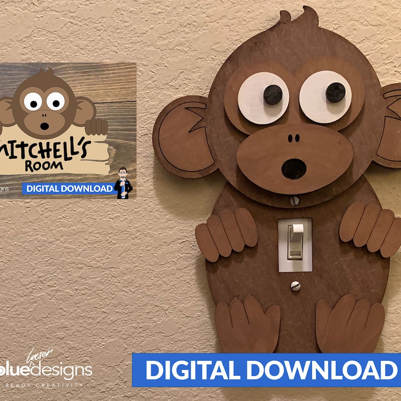 Switch Plate Monkey - Etsy