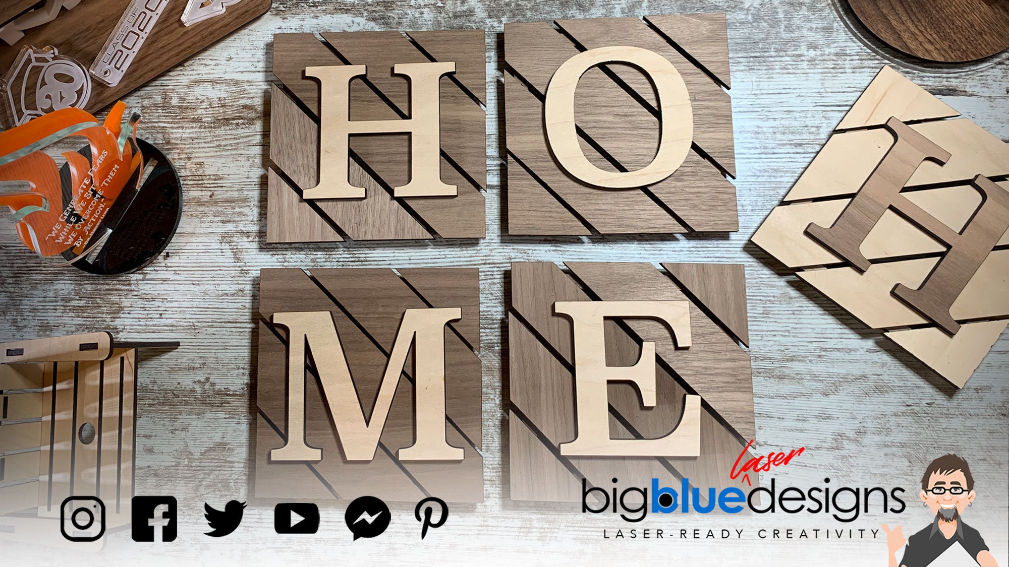 Home Tiled Sign Svg Pdf Laser Cut File INSTANT DOWNLOAD | Etsy