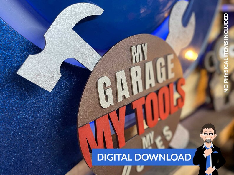 My Garage My Tools My Rules Sign - Ai + Pdf + Svg + Dxf - Instant ...