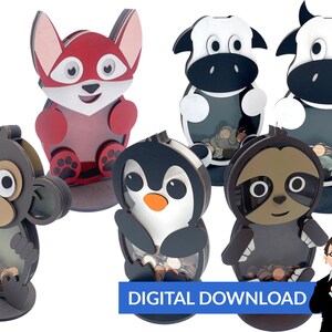 Baby Animal Bank Set (13 Designs Included!) - Ai + Pdf + Svg + Dxf ...