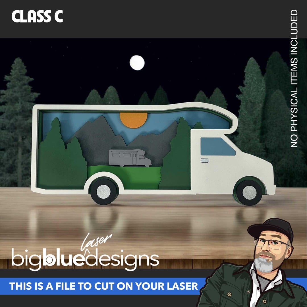 Layered Trailer Scene (class C) - Ai, Svg, Pdf, Dxf Formats - No ...