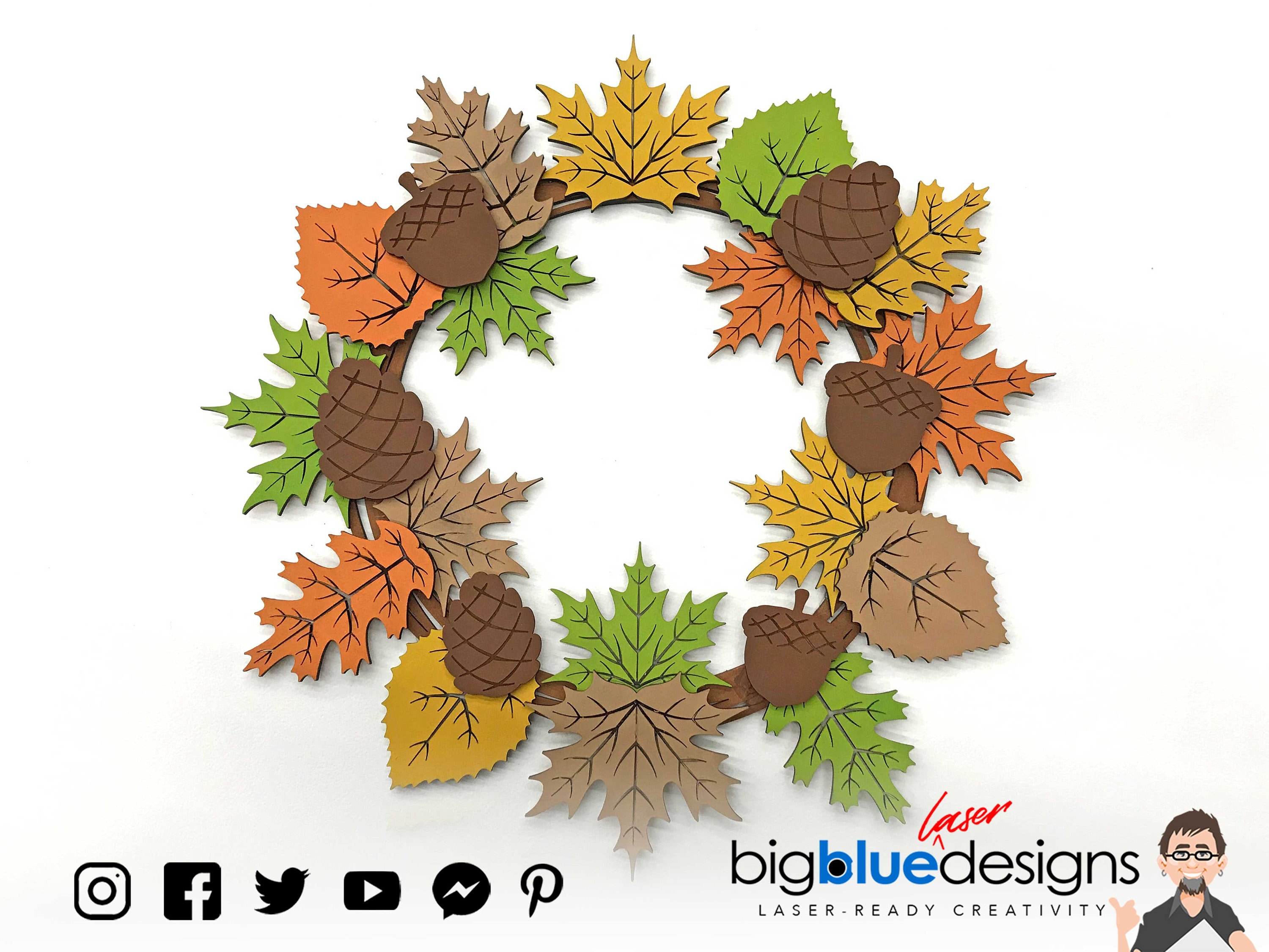 Autumn Wreath SVG Laser Cut File INSTANT DOWNLOAD | Etsy Canada