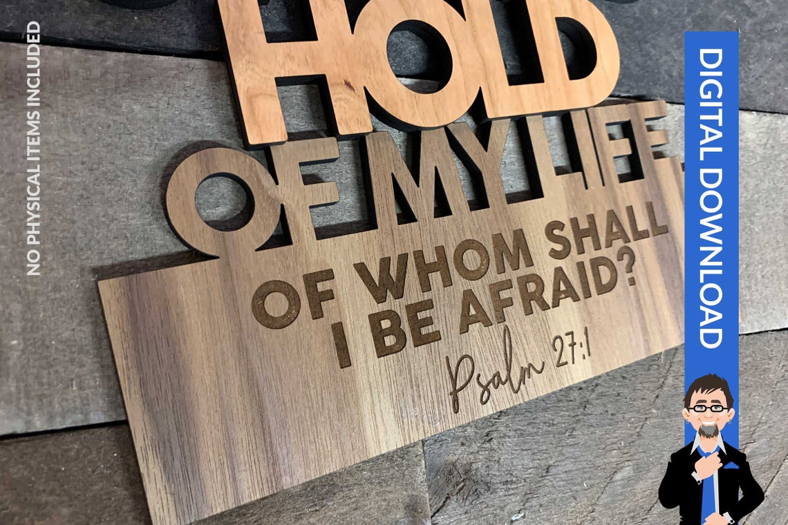 Psalm 27:1 Layered Bible Verse Ai SVG PDF DXF Digital - Etsy