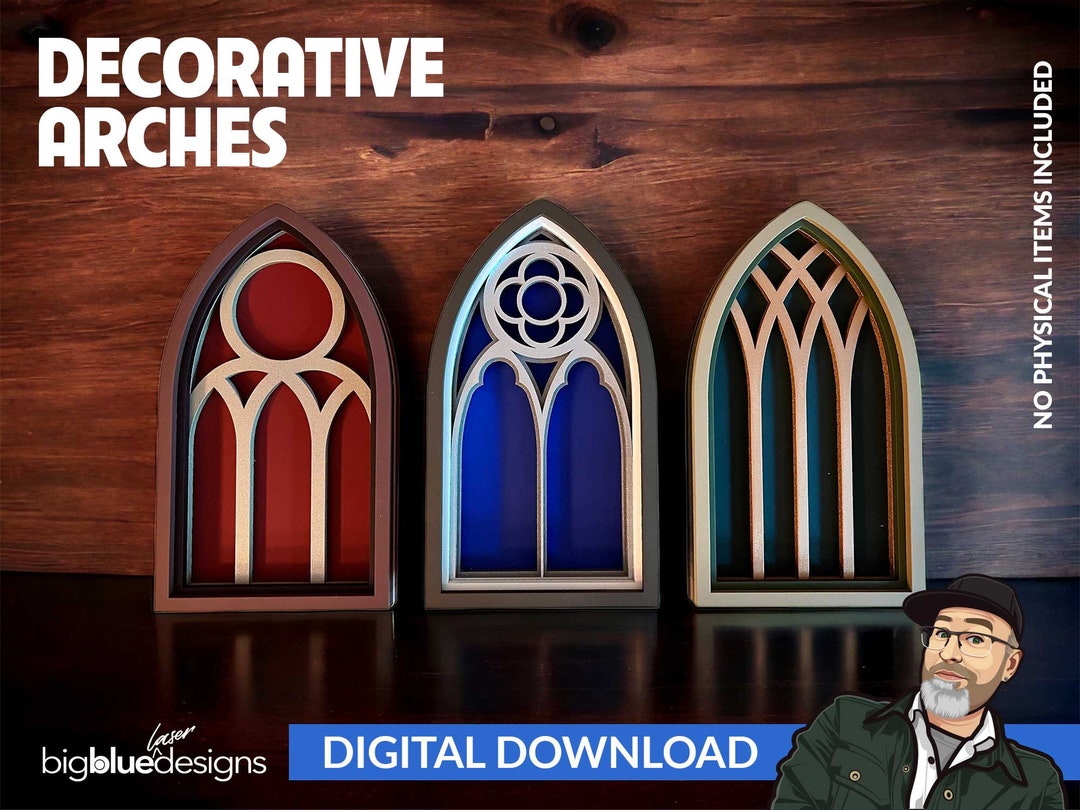 Set of 3 Decorative Arches - Ai, Svg, Pdf, Dxf Formats - No Physical ...