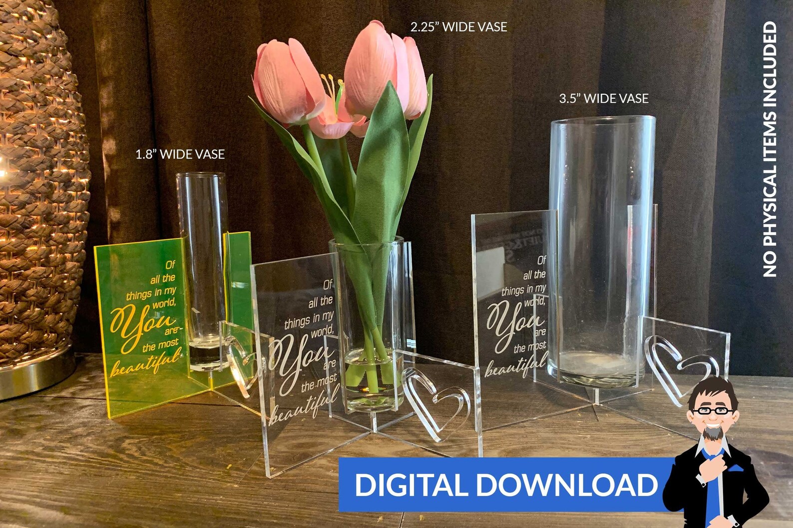 Rectangle Vase Display 3 Sizes Ai SVG PDF DXF Digital - Etsy