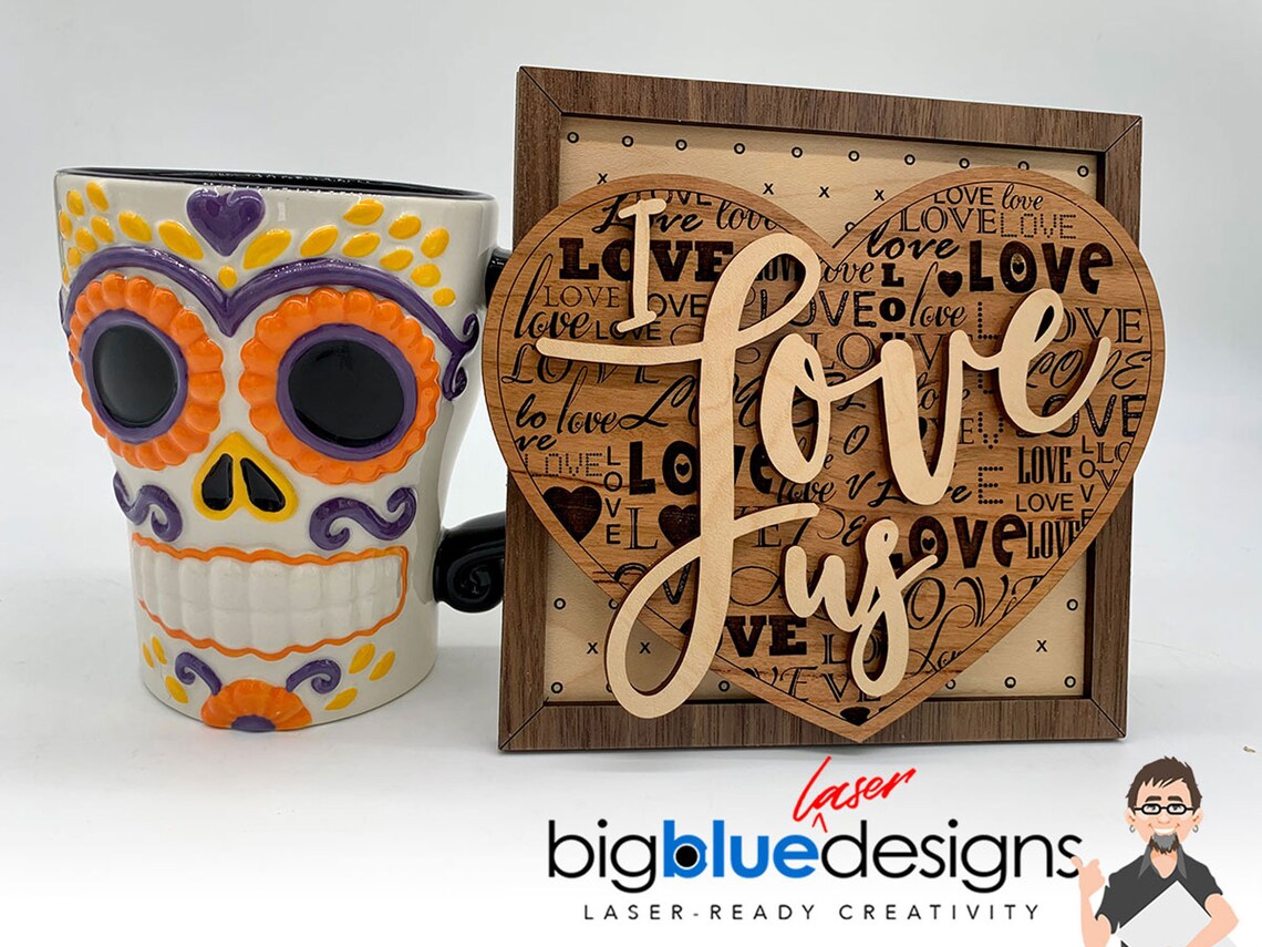 I Love Us Layered Sign SVGPDFEPS Laser Cut File Instant | Etsy