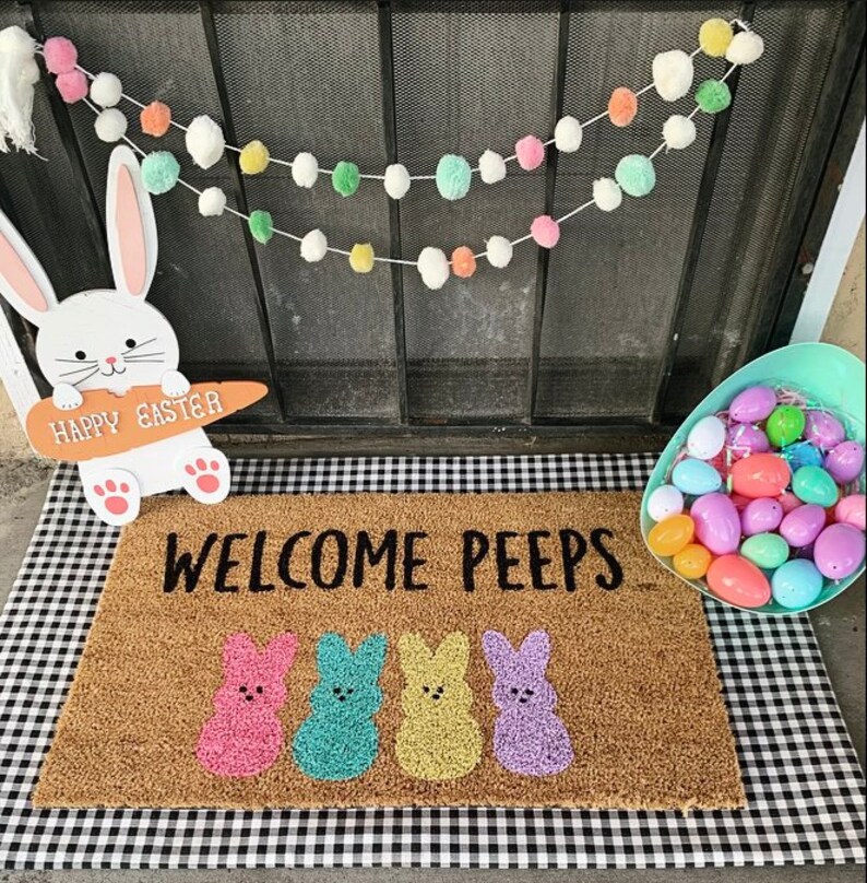 Welcome Peeps Doormat - Etsy