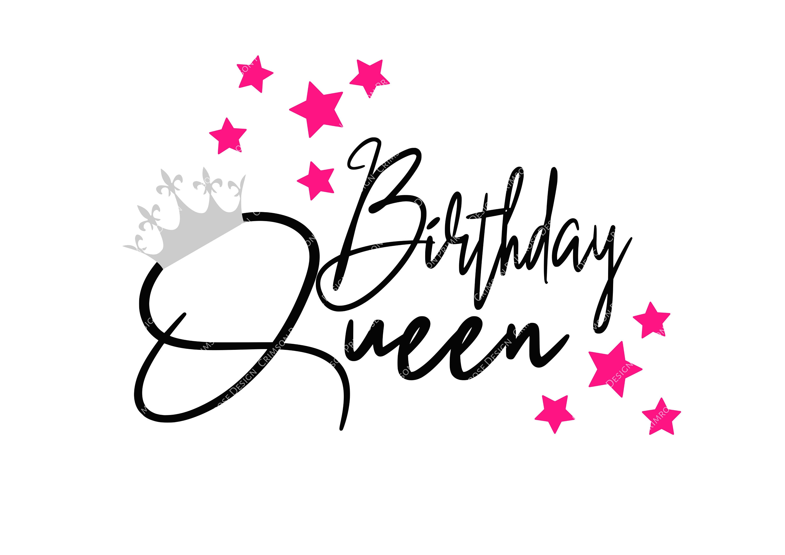 Birthday Queen SVG DXF PNG - Birthday Queen Design - Etsy