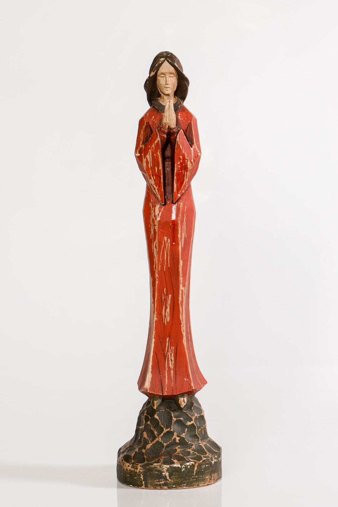 Vintage Praying Woman Statue - Etsy