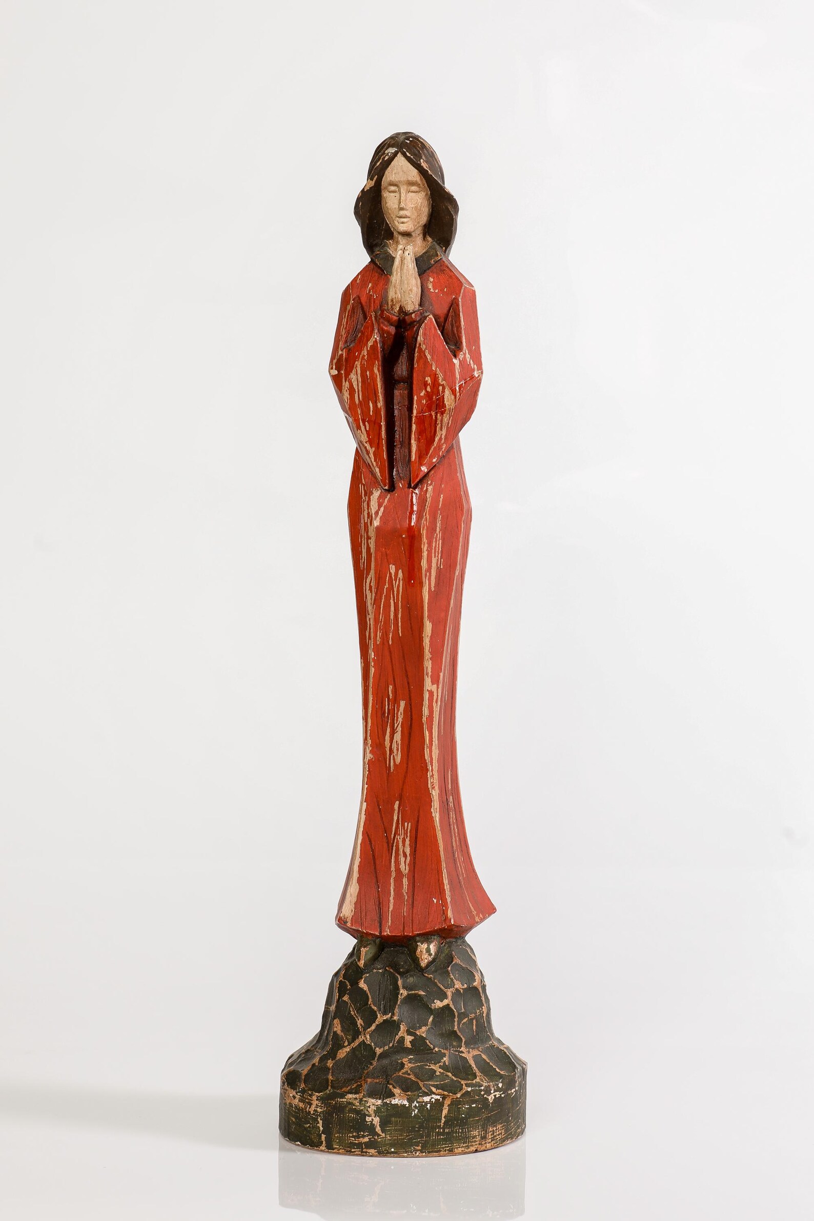 Vintage Praying Woman Statue - Etsy