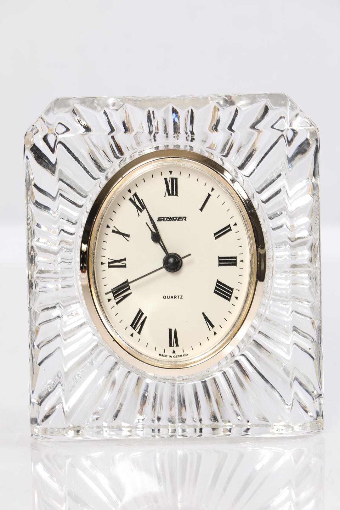 Vintage Staiger German Crystal Clock - Etsy
